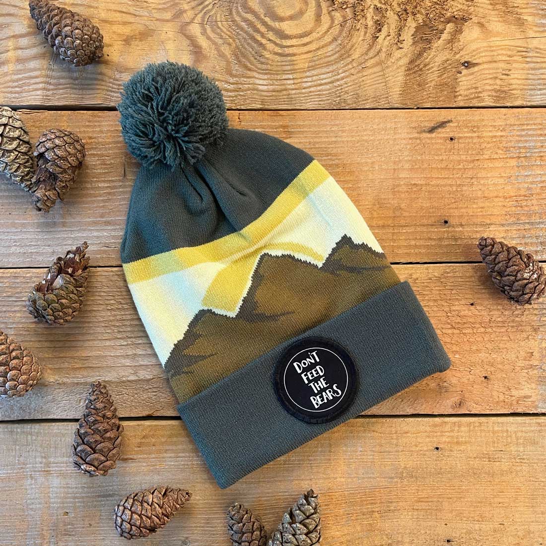 'DFTB' Pine - Bobble Hat – Don't Feed the Bears